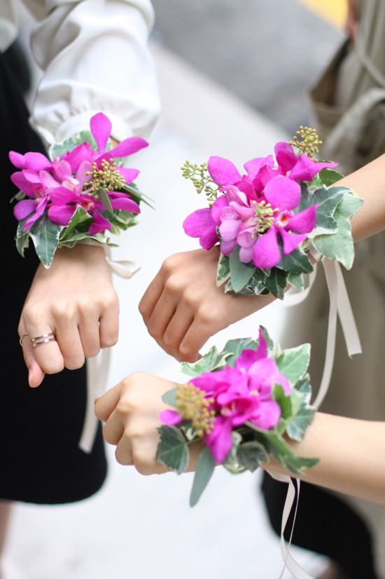 Wrist Cosage Class 플로리스트학원 블레스유플라워 플라워레슨 청담동플라워샵 손목코사지 브라이덜샤워