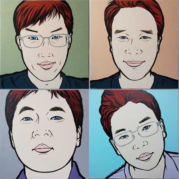 근속기념선물 근속상 초상화선물 팝아트초상화 네이버 블로그