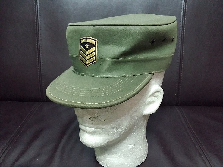 1960년대 육군 깡통모자 (왕관표 경일제모 제) ROK Army cap M.Sgt rank (1960's Ridgeway ...
