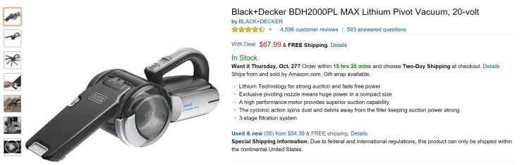 직구청소기 4인방 - 호루라기 청소기 BDH2000PL : 네이버 블로그