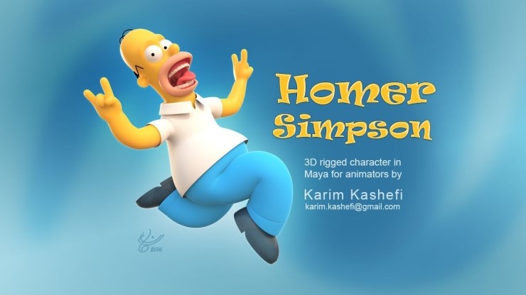 Homer Simpson Rig – Free Maya Rig, Cartoon Character Rig : 네이버 블로그