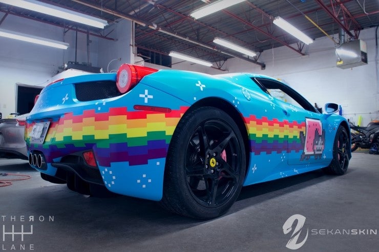 Deadmau5 PURRARI 프로젝트 FERRARI 458 이탈리아 스파이더 nyan cat 랩핑 -1편- 페라리,카스킨 ...