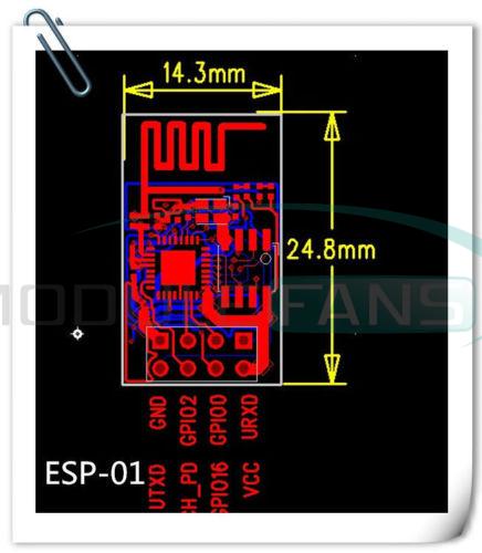 ESP8266 Serial Esp-01 WIFI Wireless Transceiver Module Send Receive ...