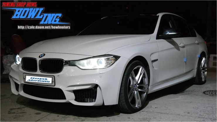 Bmw F30 320d M3바디킷 프론트범퍼사이드스커트리어범퍼휀다카본미러 M3룩 듀얼머플러 쿠파텍 액티브사운드 사운드