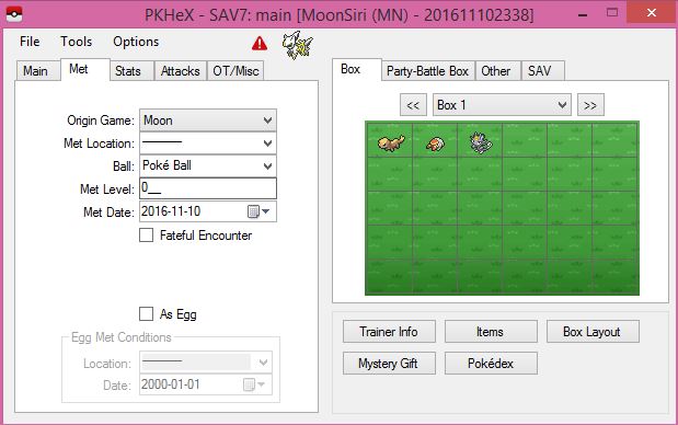 PKHeX SAV7 - 유출된 7세대 포켓몬 게임(포켓몬 문) 에딧하기! : 네이버 블로그