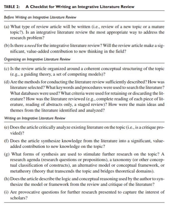 Integrative Literature Review 하는 법 & 논문 문헌 정리 체크리스트 : 네이버 블로그