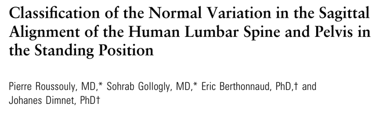 요추와 골반 시상면 정렬의 분류(Roussouly classification) : 네이버 블로그