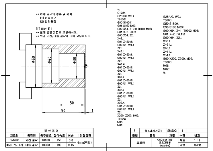 Cnc 선반 컴퓨터응용 기계설계 컴퓨터응용선반기능사 컴퓨터응반기능사 컴퓨터응용가공산업기사 자격증 교육 및 취득 공부 컴퓨터응용