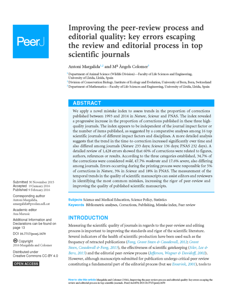 Improving the peer-review process and editorial quality: key errors ...