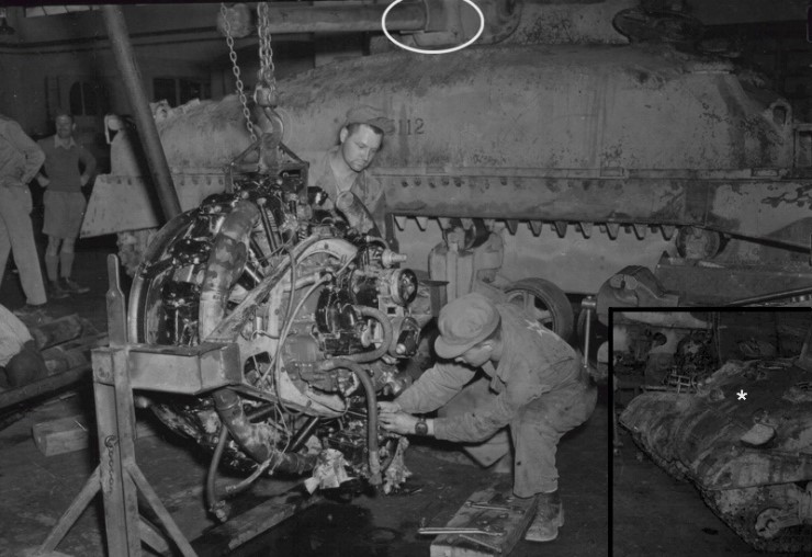 M4A1 셔먼 전차 컨티넨탈 R-975 C4형 가솔린 엔진의 수리- M4A1 Sherman Tank Continental R ...