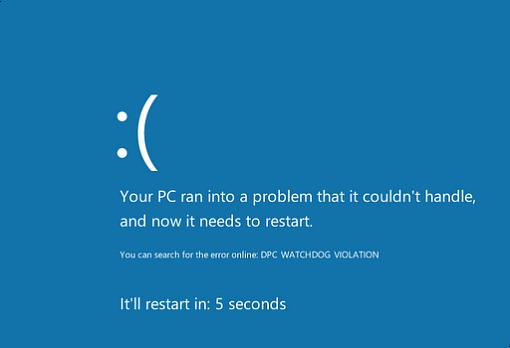 BlueScreen Code 0x00000133 : DPC_WATCHDOG_VIOLATION : 네이버 블로그