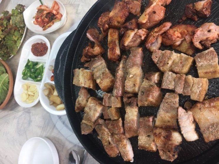 양평 드라이브 후 참나무장작으로 구워먹는 두툼한 바베큐 무한리필 양평 고깃집 맛집 강상골 네이버 블로그