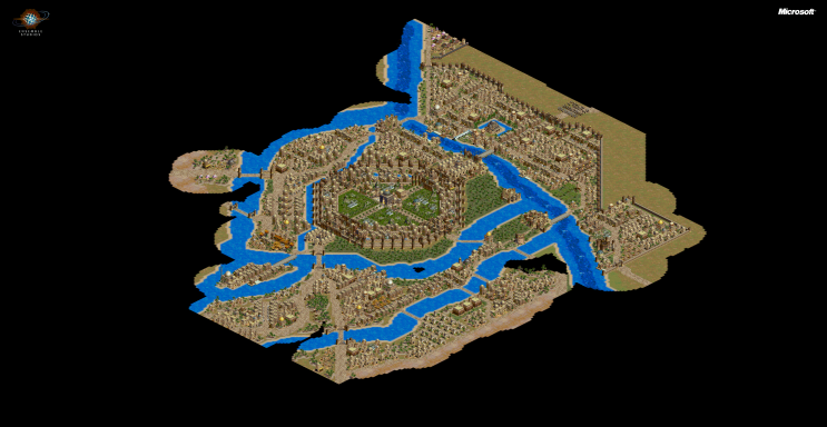에이지오브엠파이어2 바그다드,신이슬람 모드팩 활용 (AOE2 Scenario - Baghdad, The round city in ...