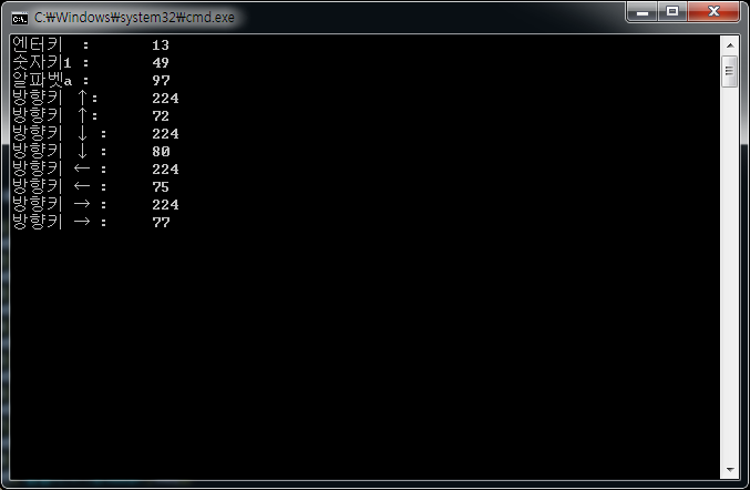 C언어 키보드, 방향키 입력제어 (kbhit(), getch()) : 네이버 블로그