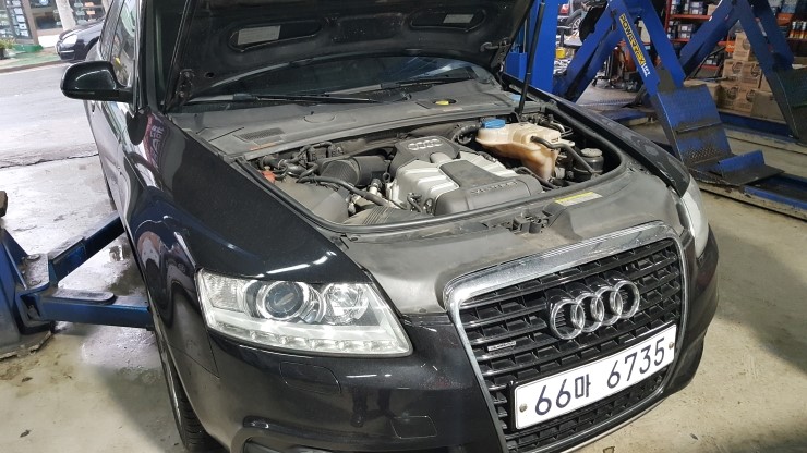 아우디 뉴 A6 30 Tfsi 콰트로 C6 워터펌프교환 써머스탯교환 냉각수누수 냉각수온도상승 네이버 블로그