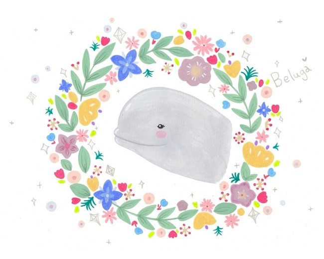 벨루가/멸종위기동물/일러스트/동물일러스트/YUNJ : 네이버 블로그