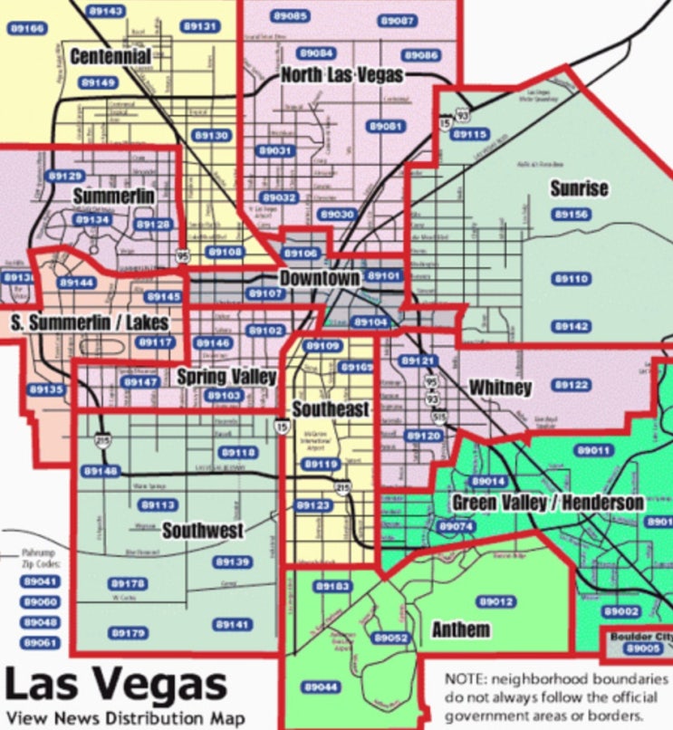 [라스베가스지도] UNLV 및 CSN 대학교 위치 및 도시 위치 안내 하우징 구할때 도움 : 네이버 블로그