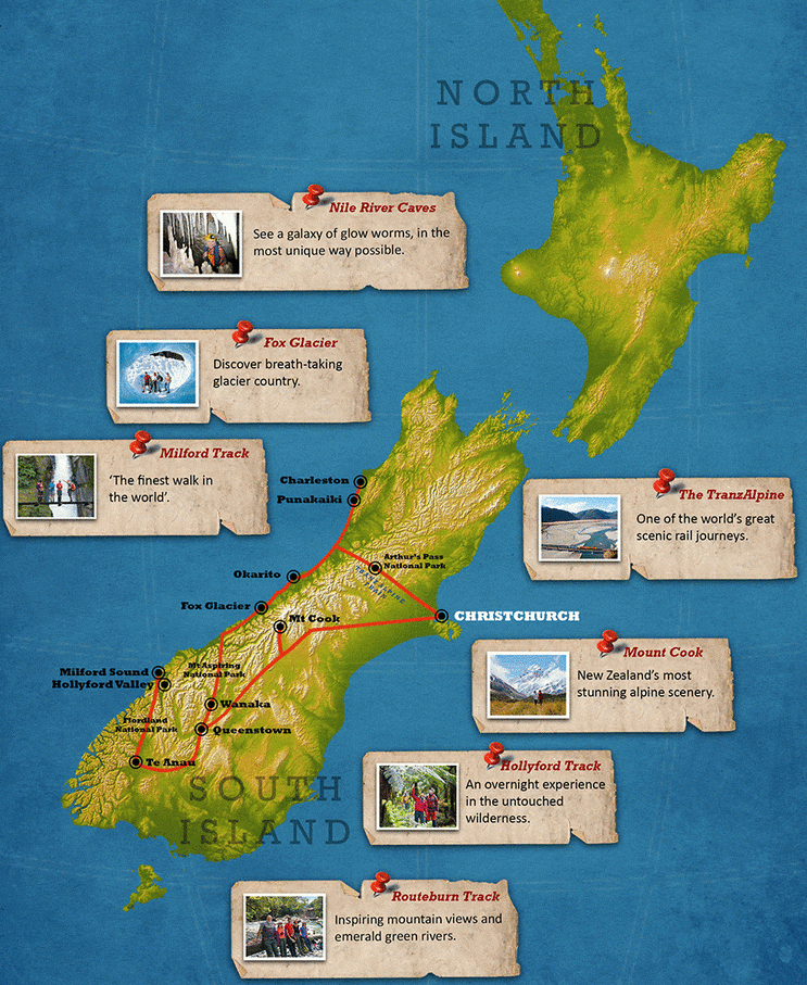뉴질랜드 지도 여행 자유여행코스 남섬 북섬 관광지 정보 : 네이버 블로그