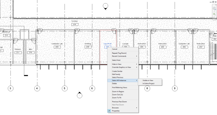 레빗(revit) - 모든 인스턴스(instance) 선택 : 네이버 블로그