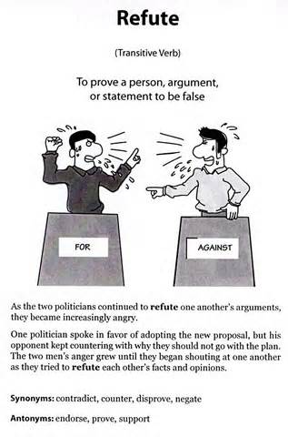 영어단어. refute 논박하다, 반박하다, 잘못임을 밝히다 : 네이버 블로그