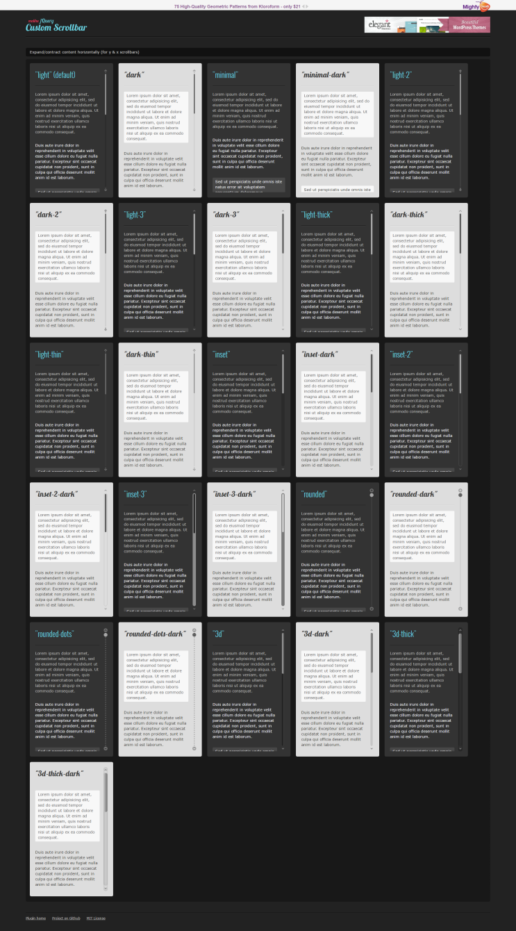 [jquery] 스크롤바를 변형시켜주는 플러그인 jQuery custom content scroller : 네이버 블로그