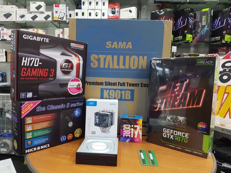 SAMA STALLION K910B 케이스 + 이엠텍GTX1070 슈젯구성~ : 네이버 블로그