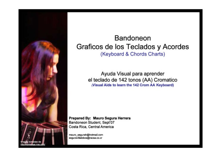 반도네온 교재를 소개합니다. Bandoneon Keyboard & Chords Charts : 네이버 블로그