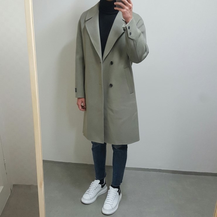 헤든앤미로 남자 핸드메이드 반더블코트터틀넥밑단 컷팅진맥퀸 오버솔 스니커즈 유뱅의 데일리룩 블로그 네이버 블로그