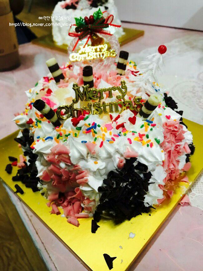 어린이집 크리스마스 케이크 만들기 :: : 네이버 블로그