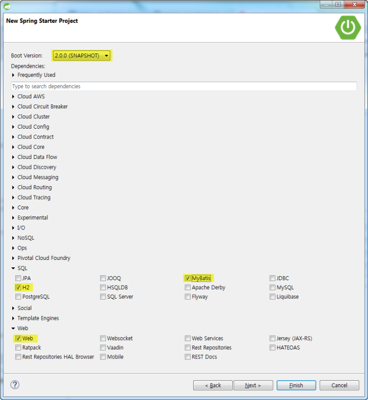 [Spring Boot] Spring Boot 2.0 + Mybatis + Maven 프로젝트 구성 : 네이버 블로그