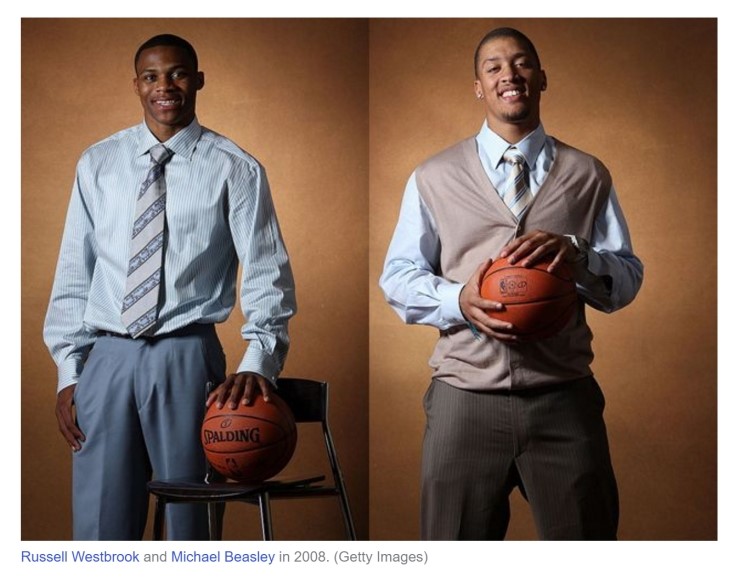 2008년 NBA Draft 동기 2명 선수 (즉 No.2 마이클 비즐리와 No.4 러셀 웨스트브룩) 의 빛과 그림자 ...