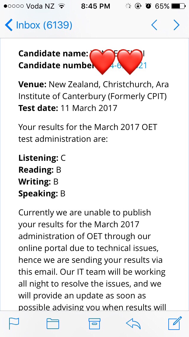 [20170403] 첫 OET 시험 결과 발표 : 네이버 블로그