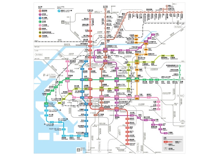 [일본/오사카] 01.지하철 노선도 검색 Osaka Rail Map (D-24) : 네이버 블로그