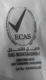 ECAS인증 '산화생분해 플라스틱(Oxo-Biodegradable Plastic)' 제품 인증 (아랍에미레이트인증, UAE인증 ...