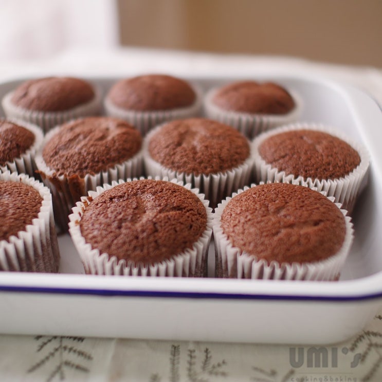 초코시몬컵케이크(초코카스테라컵케이크)- 영상레시피 : 네이버 블로그