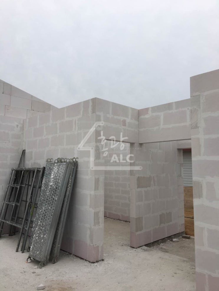 충청남도 예당저수지 ALC 주택 ② : ALC 블럭 내력벽 구조 시공 - 물려쌓기, 추가 보설치,100% 노클레임 : 네이버 블로그