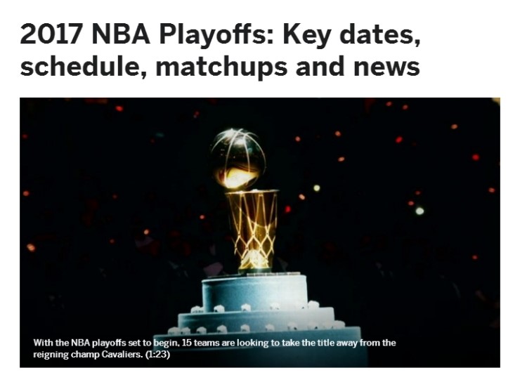 2017 NBA 플레이오프 시리즈 1 라운드 ~ 3 라운드 경기 일정 및 NBA Finals 시리즈 일정이 마침내 확정되다 ...