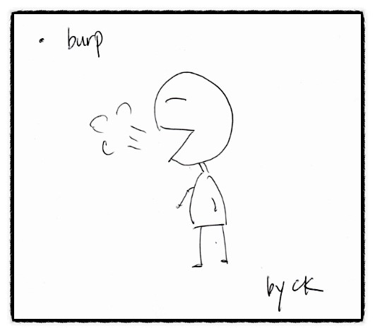 [미네소타 1분 생활 영어] Charlie burped loudly. (찰리가 크게 트림을 했다.) : 네이버 블로그