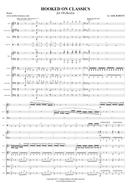 클래식 메들리 Hooked On Classic 소규모 오케스트라 악보 편곡 : 네이버 블로그