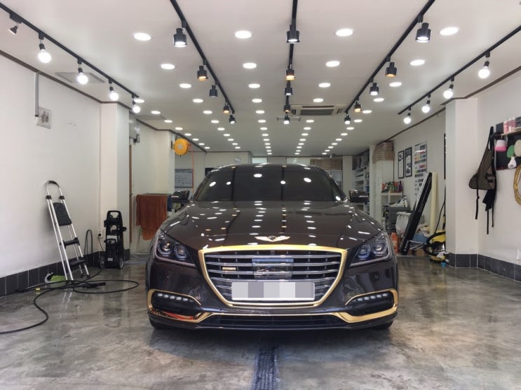 자동차창고부산랩핑제네시스g80 380h Trac 도어몰딩 크롬랩핑 시공 네이버 블로그