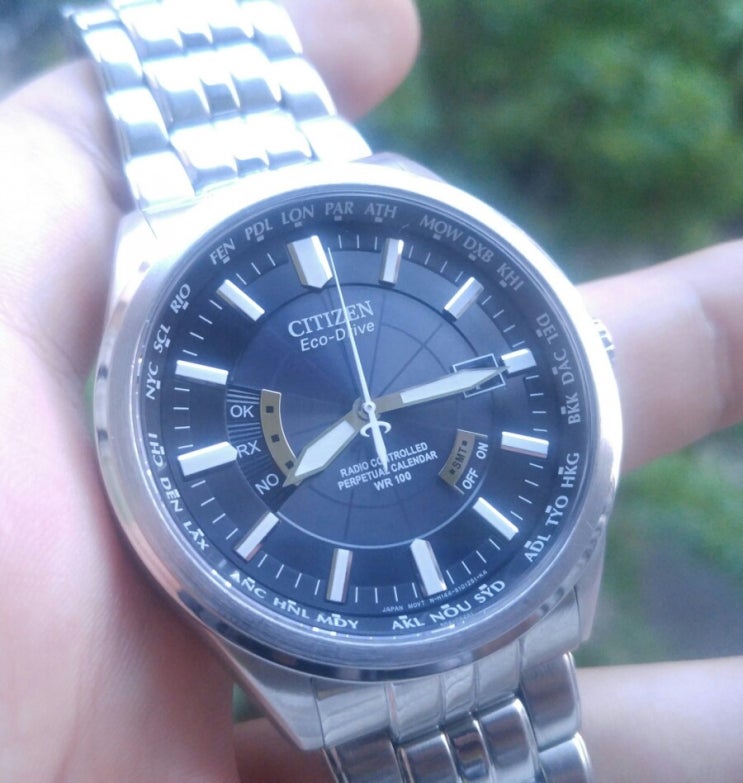 시티즌 에코드라이브 라디오컨트롤 CB0010-53L 후기 및 설명 : 네이버 블로그