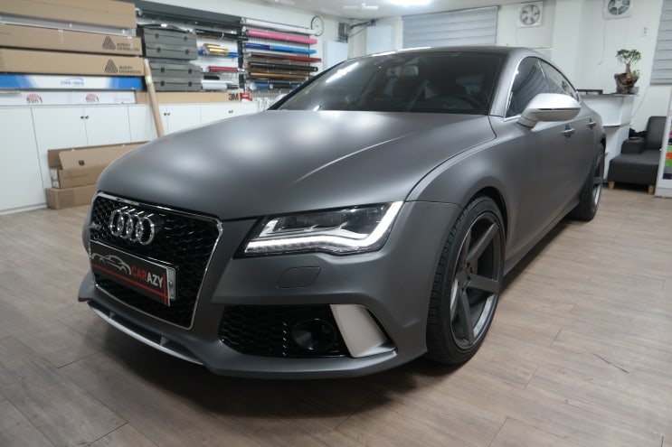 CARAZY/카레이지 아우디 A7차콜메탈릭 전체랩핑 : 네이버 블로그