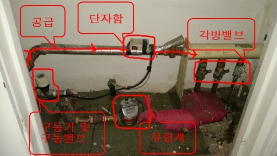 오늘 포스팅은 지역난방을 사용하는 경기도 군포시 금정동 무궁화주공아파트의 세대메인밸브 및 분배기 교체디지털 실내온도조절기 설치