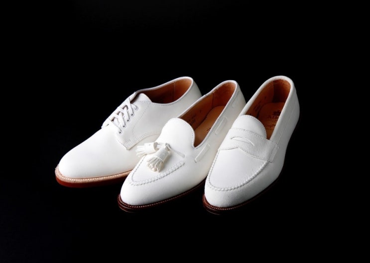 Alden x Unipair White Buck Collection [알든 / 화이트 벅스 / 플레인토 / 테슬로퍼 / 페니로퍼 ...