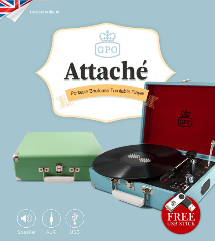 [턴테이블 추천] GPO Retro LP 플레이어 - GPO Attache (지피오 어태치) : 네이버 블로그