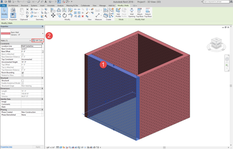 레빗(revit) - 벽 유형(types)에 스윕(Wall Sweeps) 지정하기 : 네이버 블로그