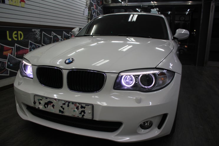 BMW E82 120D 링마커 (엔젤아이) 화이트 LED 교체 _CARZIP 카집 : 네이버 블로그