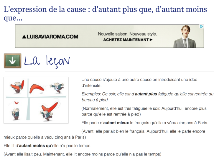 프랑스어 이유 표현 d'autant plus que, d'autant moins que... : 네이버 블로그