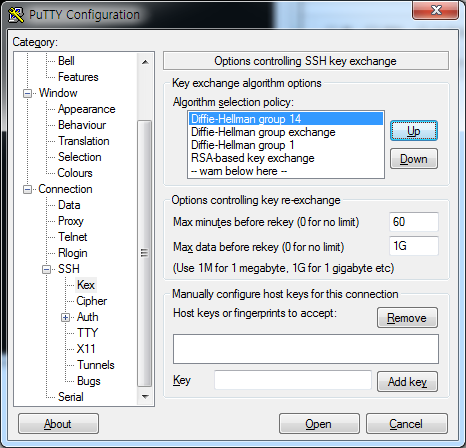 putty로 접속시 Disconnected: Server protocol violation: unexpected SSH2_MSG ...
