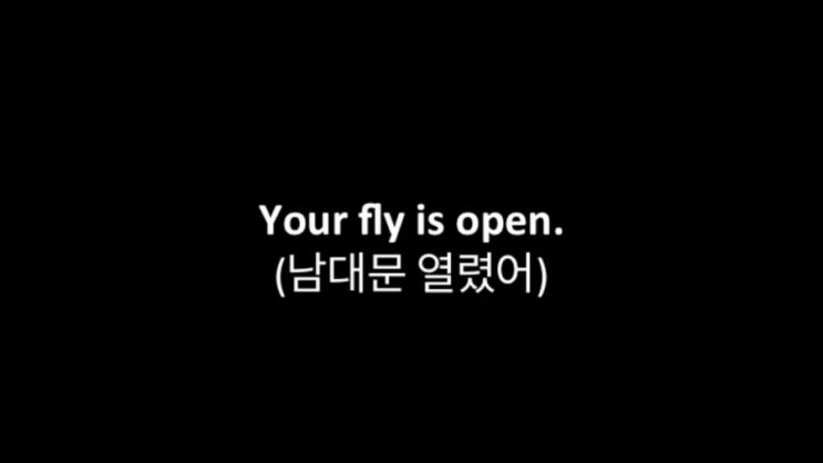 Your fly is open.남대문 열렸어. : 네이버 블로그